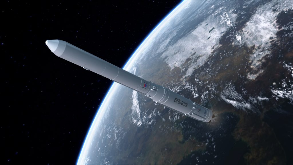 Le premier étage du KSLV-2 en essai à feu - Aerospatium