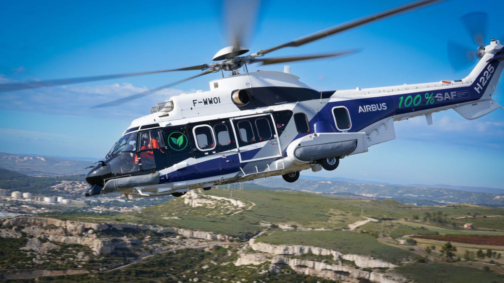 Premier vol d'hélicoptère avec 100 % de SAF - Aerospatium